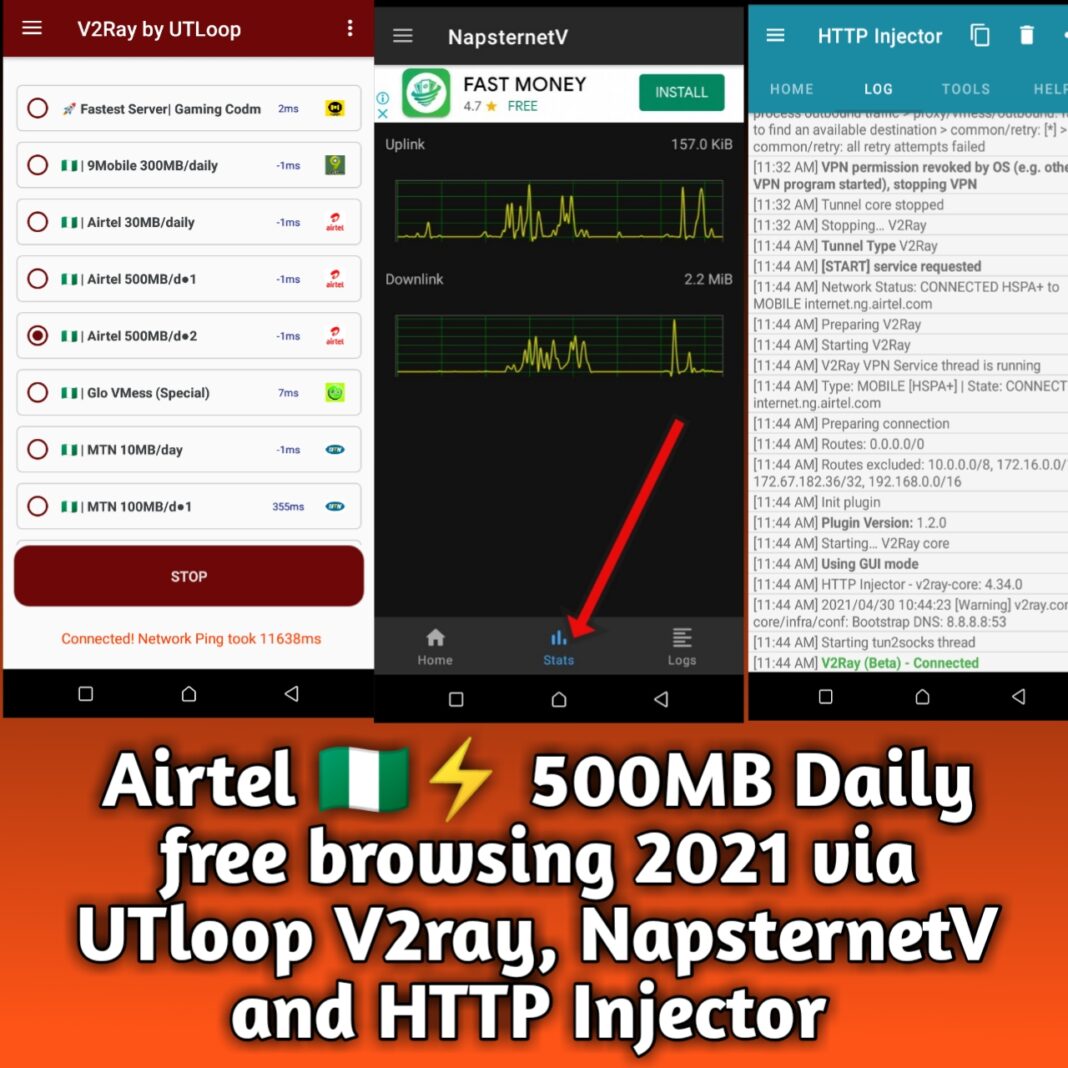 Latest Airtel NG 500MB Daily 0.0kb Free Browsing Via V2ray - Tech Afresh