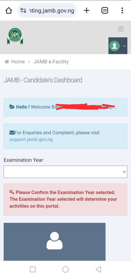 Steps to Check your JAMB Result 2024 without phone number via eFacility ...